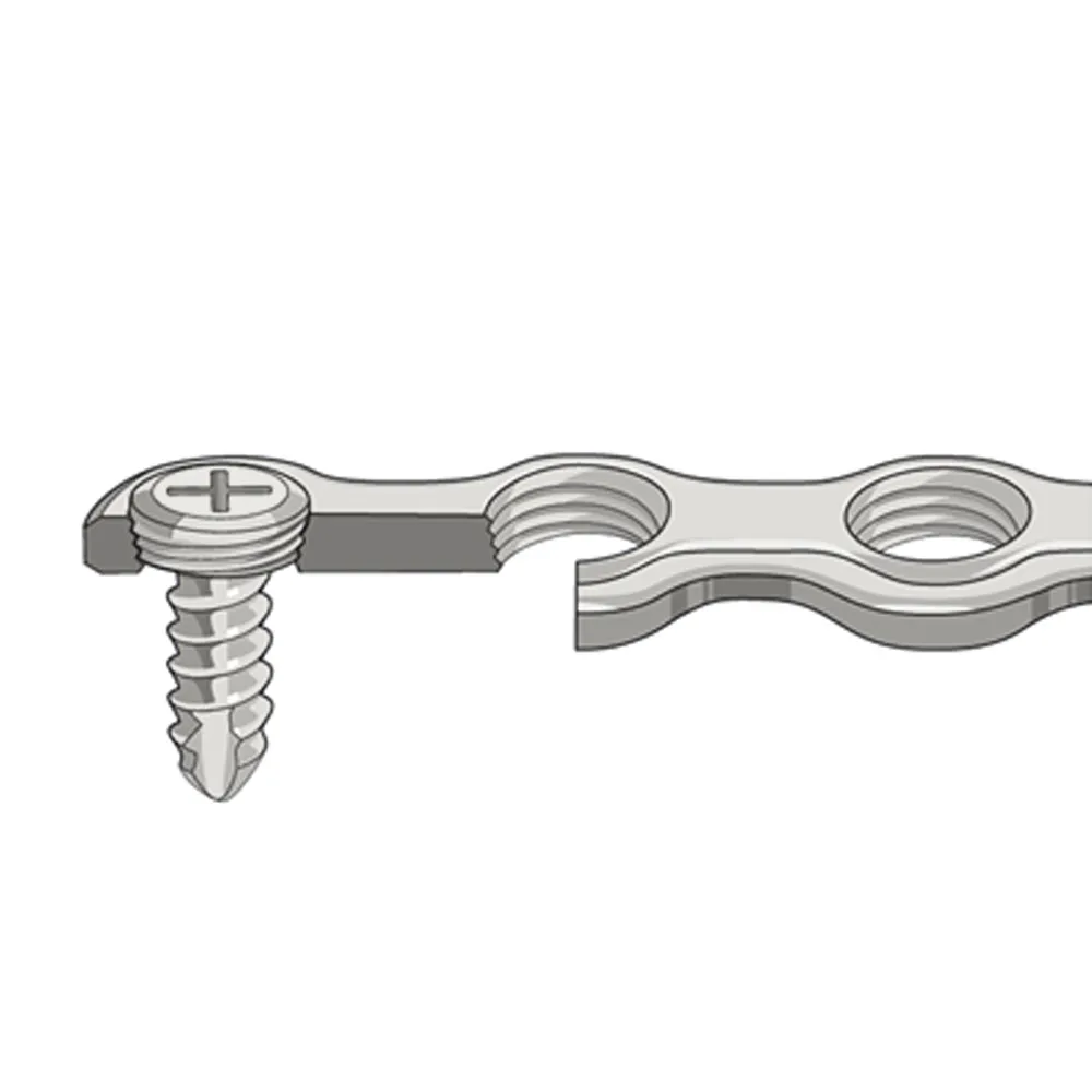 SK Surgicals SS Mini Bone Locking Plates - 2mm