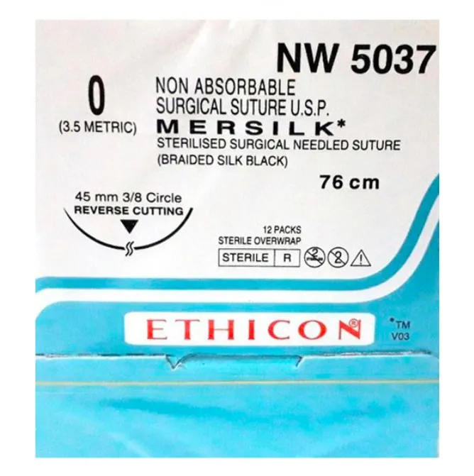 Ethicon Mersilk #0 Black Braided Suture Online at Best Price | Dentalkart.com