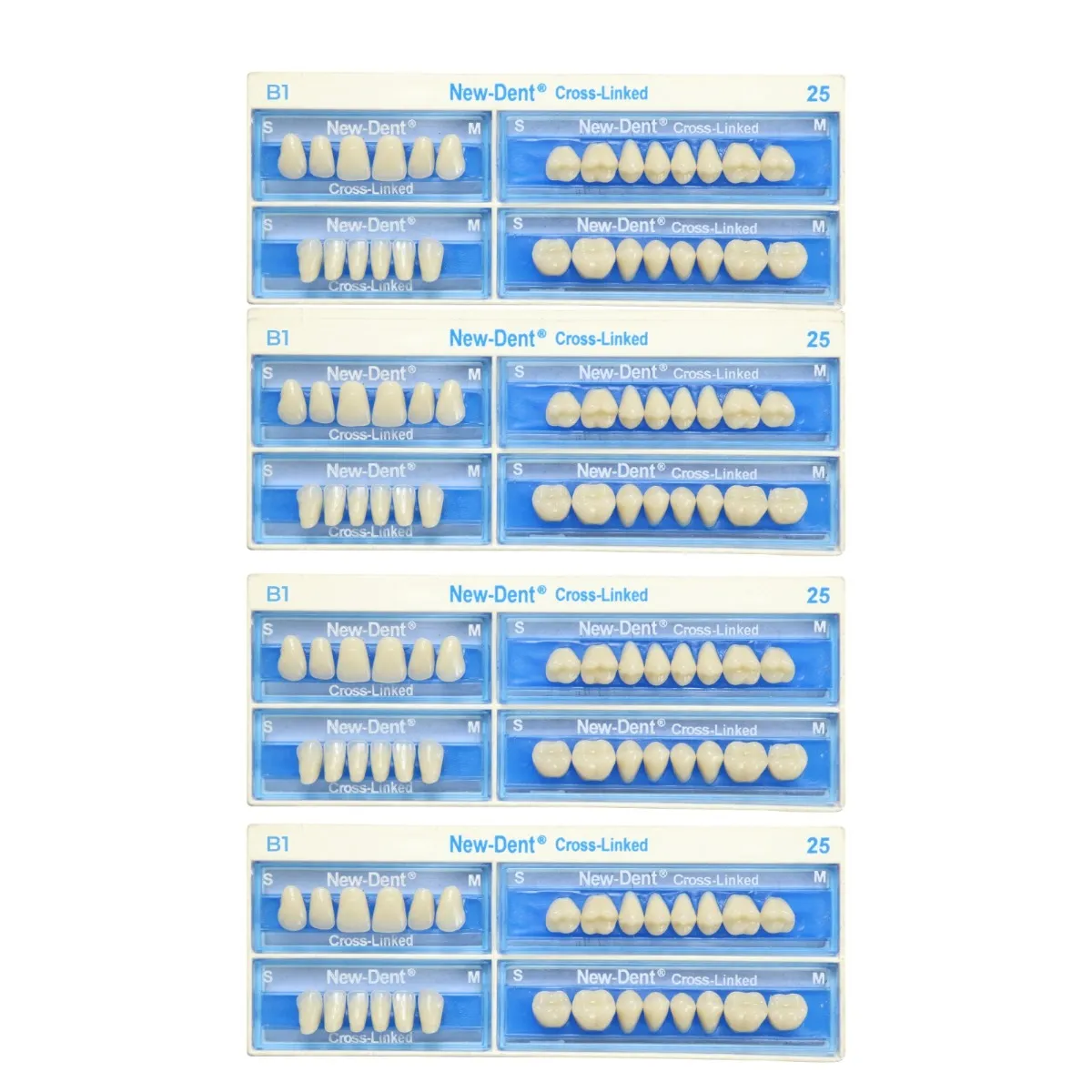 API Acrylic Teeth Sets - NewDent B1 (Pack of 4 Sets)